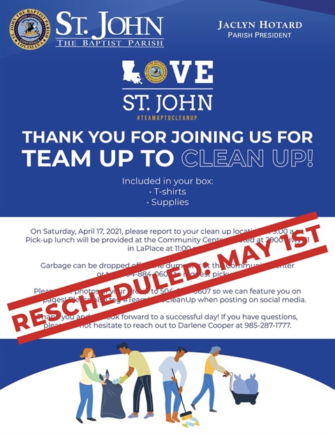 Team Up to Clean Up St. John the Baptist Parish