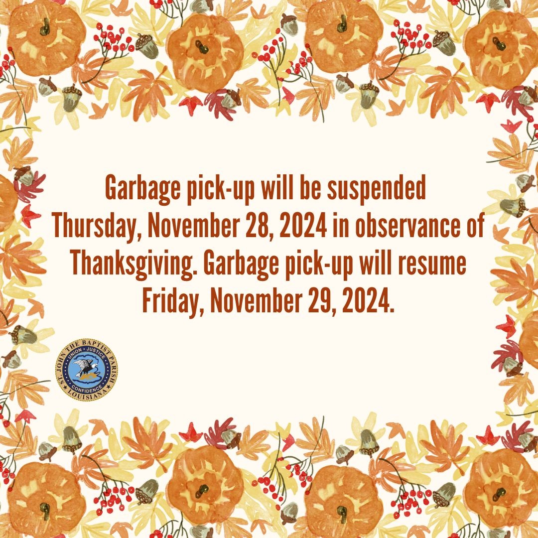 Garbage Collection St. John the Baptist Parish