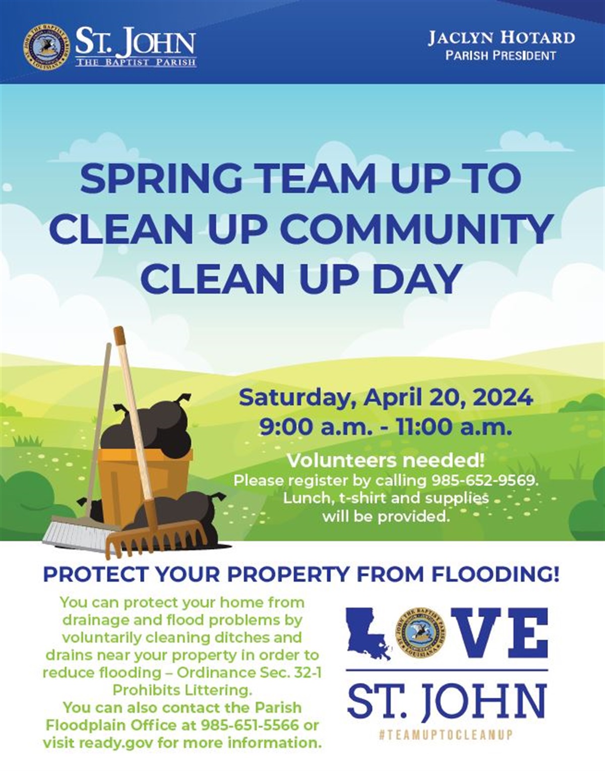 Team Up to Clean Up St. John the Baptist Parish